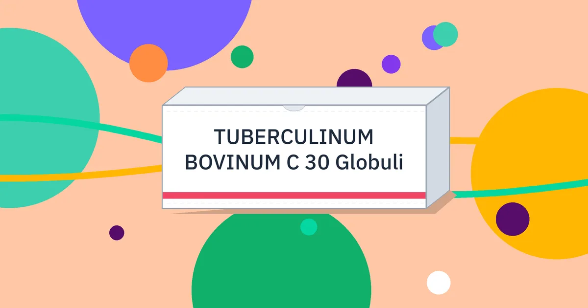 Symbolbild: Packung mit der Aufschrift TUBERCULINUM BOVINUM C 30 Globuli (PZN 07182636) – Verfügbarkeit und Bezug in Apotheken in Frankfurt am Main