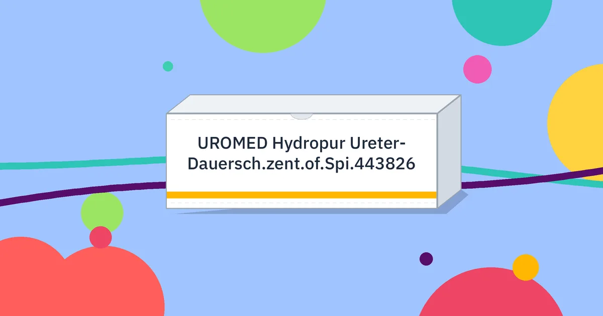 Symbolbild: Packung mit der Aufschrift UROMED Hydropur Ureter-Dauersch.zent.of.Spi.443826 (PZN 11372058) – Verfügbarkeit und Bezug in Apotheken in Frankfurt am Main