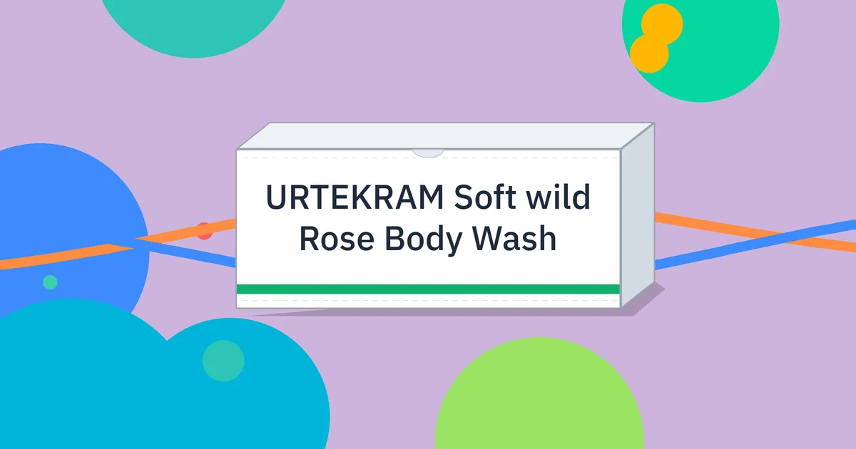 Symbolbild: Packung mit der Aufschrift URTEKRAM Soft wild Rose Body Wash (PZN 19478052) – Verfügbarkeit und Bezug in Apotheken in Frankfurt am Main