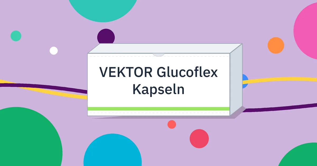 Symbolbild: Packung mit der Aufschrift VEKTOR Glucoflex Kapseln (PZN 20362998) – Verfügbarkeit und Bezug in Apotheken in Frankfurt am Main