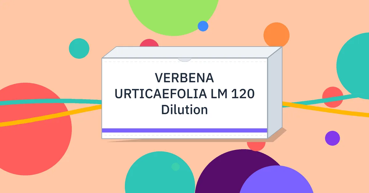 Symbolbild: Packung mit der Aufschrift VERBENA URTICAEFOLIA LM 120 Dilution (PZN 13268661) – Verfügbarkeit und Bezug in Apotheken in Frankfurt am Main