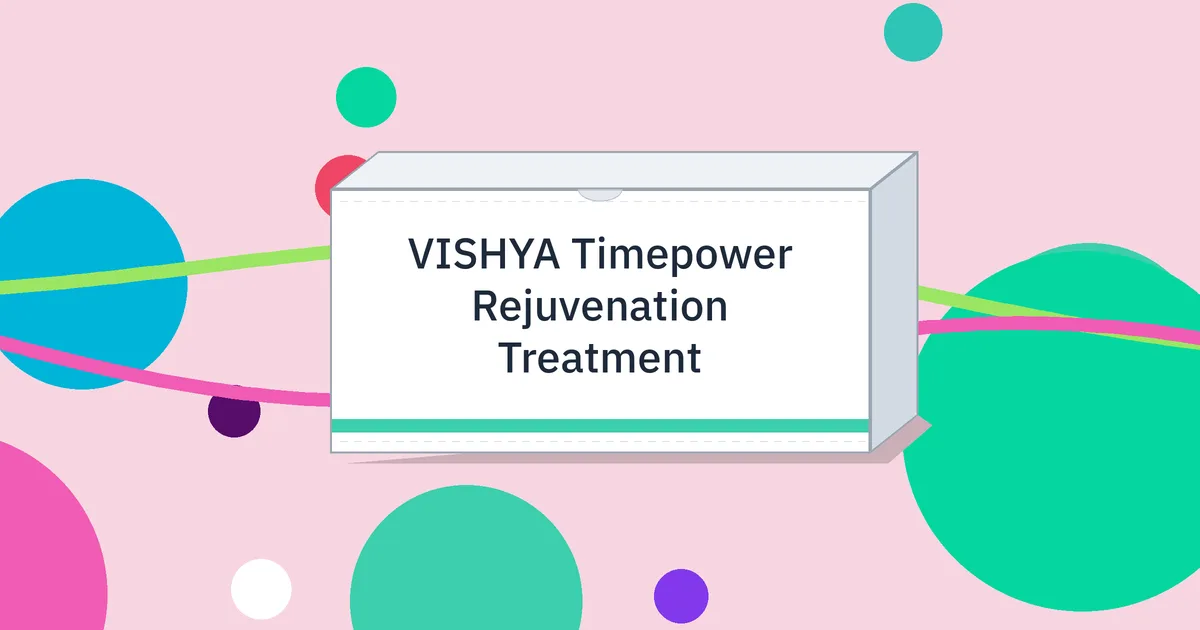Symbolbild: Packung mit der Aufschrift VISHYA Timepower Rejuvenation Treatment (PZN 19628758) – Verfügbarkeit und Bezug in Apotheken in Frankfurt am Main
