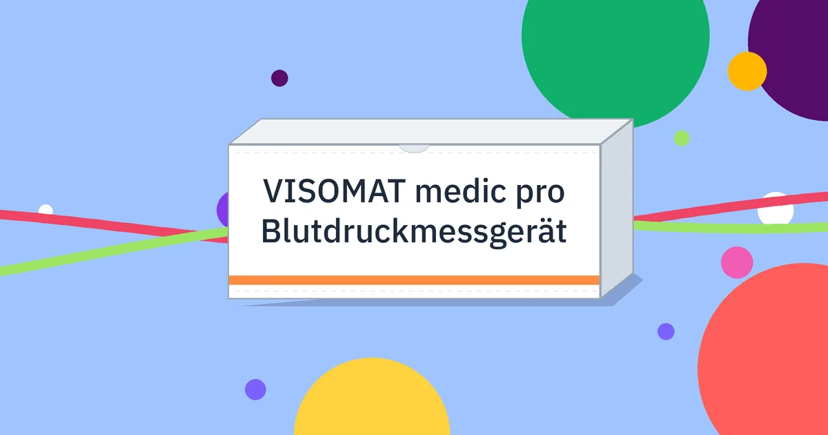 Symbolbild: Packung mit der Aufschrift VISOMAT medic pro Blutdruckmessgerät (PZN 11137357) – Verfügbarkeit und Bezug in Apotheken in Frankfurt am Main