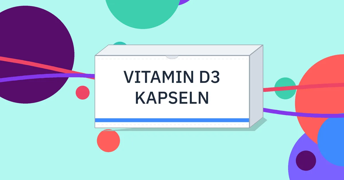 Symbolbild: Packung mit der Aufschrift VITAMIN D3 KAPSELN (PZN 06606956) – Verfügbarkeit und Bezug in Apotheken in Frankfurt am Main