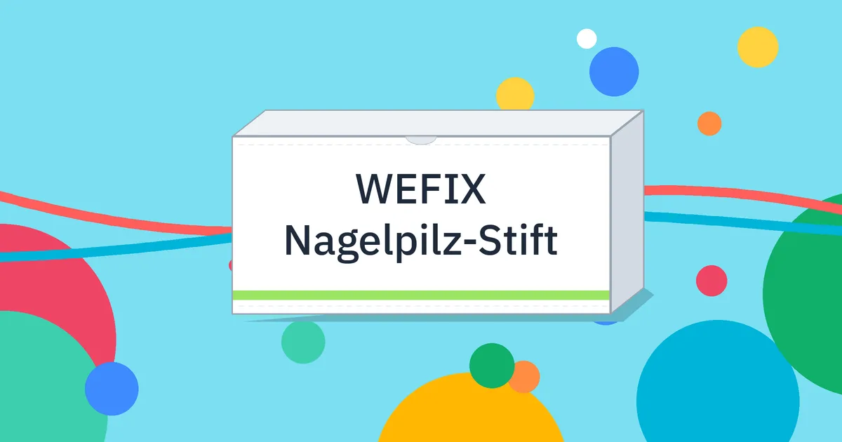 Symbolbild: Packung mit der Aufschrift WEFIX Nagelpilz-Stift (PZN 18116105) – Verfügbarkeit und Bezug in Apotheken in Frankfurt am Main