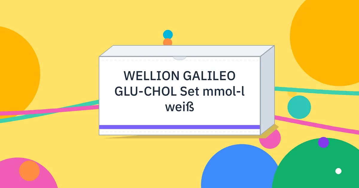 Symbolbild: Packung mit der Aufschrift WELLION GALILEO GLU-CHOL Set mmol-l weiß (PZN 12470248) – Verfügbarkeit und Bezug in Apotheken in Frankfurt am Main