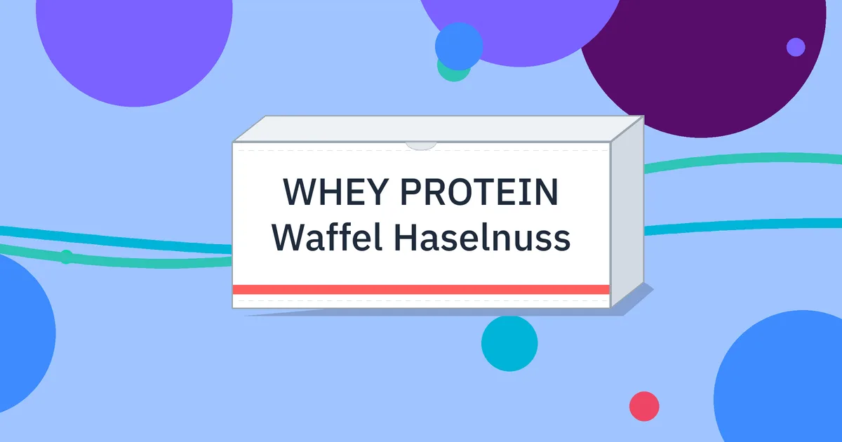 Symbolbild: Packung mit der Aufschrift WHEY PROTEIN Waffel Haselnuss (PZN 18759731) – Verfügbarkeit und Bezug in Apotheken in Frankfurt am Main