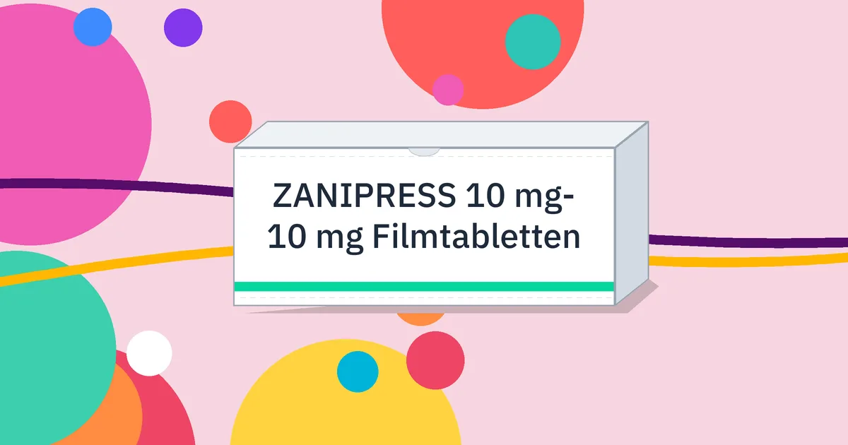 Symbolbild: Packung mit der Aufschrift ZANIPRESS 10 mg-10 mg Filmtabletten (PZN 11878065) – Verfügbarkeit und Bezug in Apotheken in Frankfurt am Main