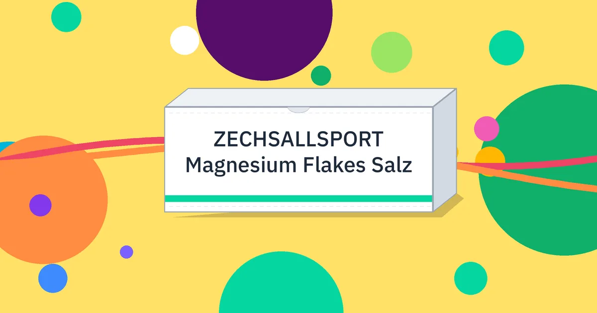 Symbolbild: Packung mit der Aufschrift ZECHSALLSPORT Magnesium Flakes Salz (PZN 16235900) – Verfügbarkeit und Bezug in Apotheken in Frankfurt am Main