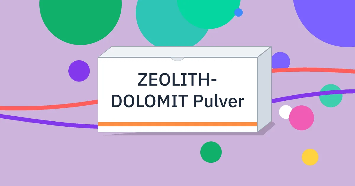 Symbolbild: Packung mit der Aufschrift ZEOLITH-DOLOMIT Pulver (PZN 16839443) – Verfügbarkeit und Bezug in Apotheken in Frankfurt am Main