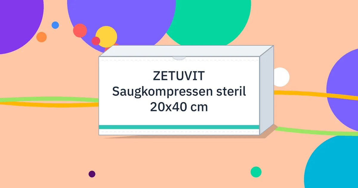 Symbolbild: Packung mit der Aufschrift ZETUVIT Saugkompressen steril 20x40 cm (PZN 19704761) – Verfügbarkeit und Bezug in Apotheken in Frankfurt am Main