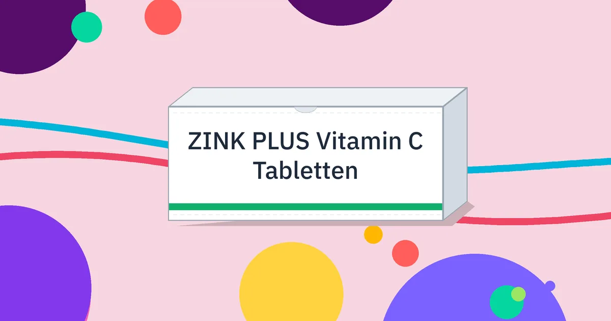 Symbolbild: Packung mit der Aufschrift ZINK PLUS Vitamin C Tabletten (PZN 15894121) – Verfügbarkeit und Bezug in Apotheken in Frankfurt am Main