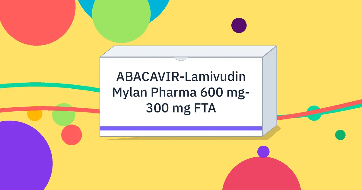 Symbolbild: Packung mit der Aufschrift ABACAVIR-Lamivudin Mylan Pharma 600 mg-300 mg FTA (PZN 16815945) – Verfügbarkeit und Bezug in Apotheken in Frankfurt am Main