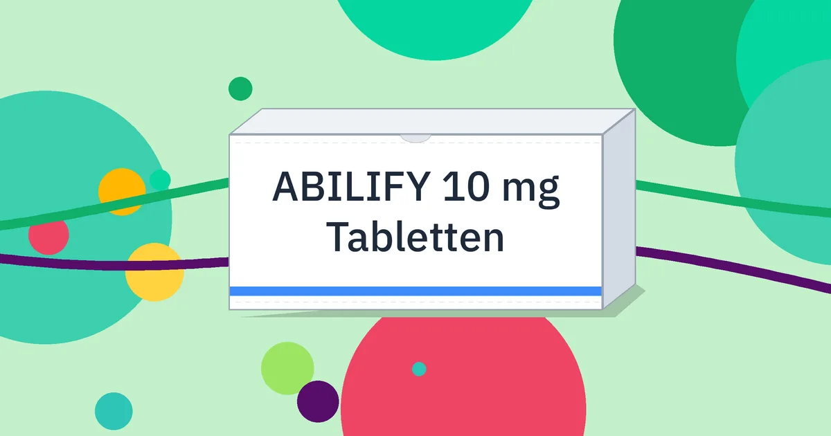 Symbolbild: Packung mit der Aufschrift ABILIFY 10 mg Tabletten (PZN 12469914) – Verfügbarkeit und Bezug in Apotheken in Frankfurt am Main
