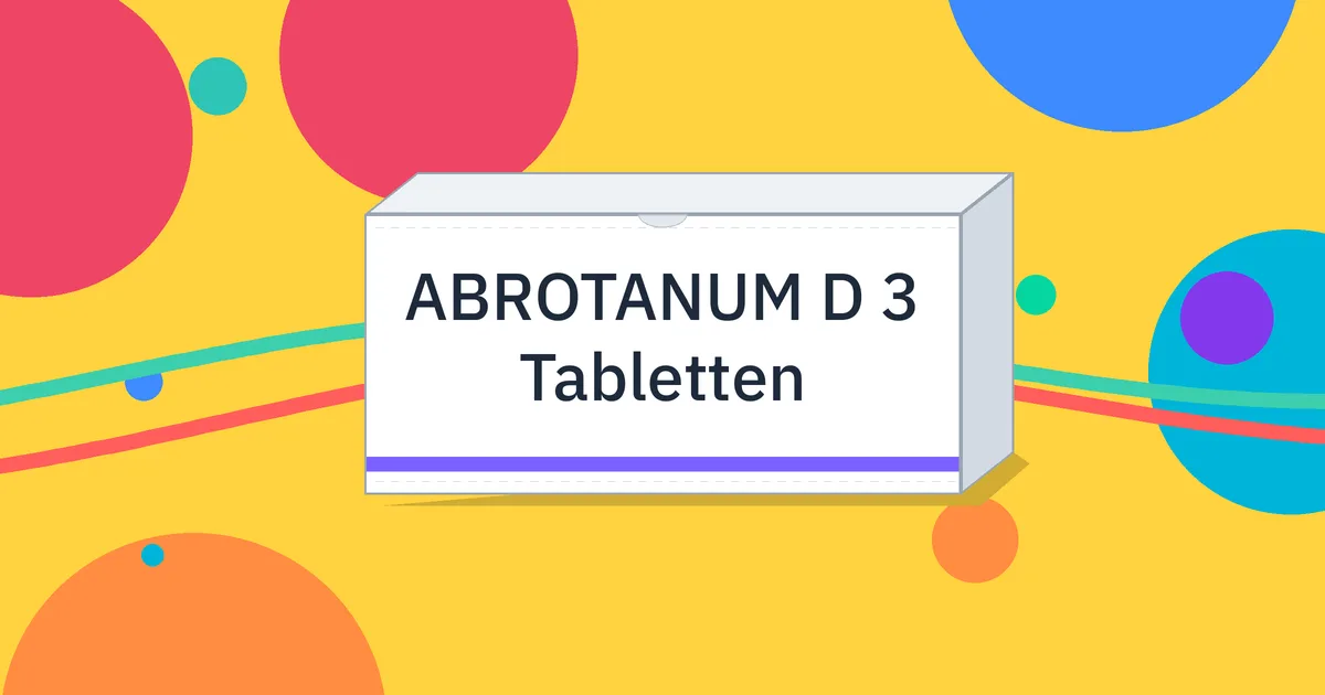 Symbolbild: Packung mit der Aufschrift ABROTANUM D 3 Tabletten (PZN 02108888) – Verfügbarkeit und Bezug in Apotheken in Frankfurt am Main