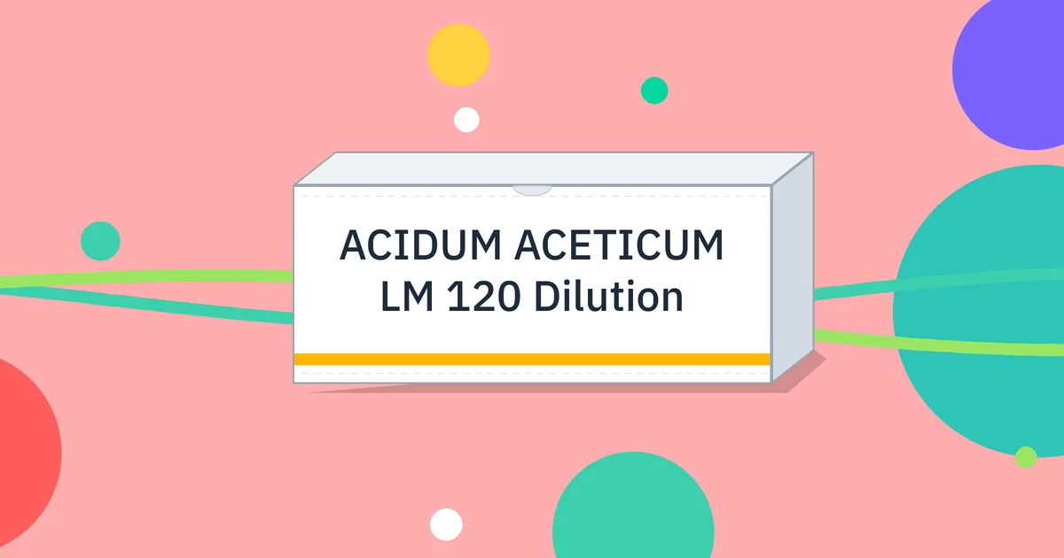 Symbolbild: Packung mit der Aufschrift ACIDUM ACETICUM LM 120 Dilution (PZN 13267615) – Verfügbarkeit und Bezug in Apotheken in Frankfurt am Main