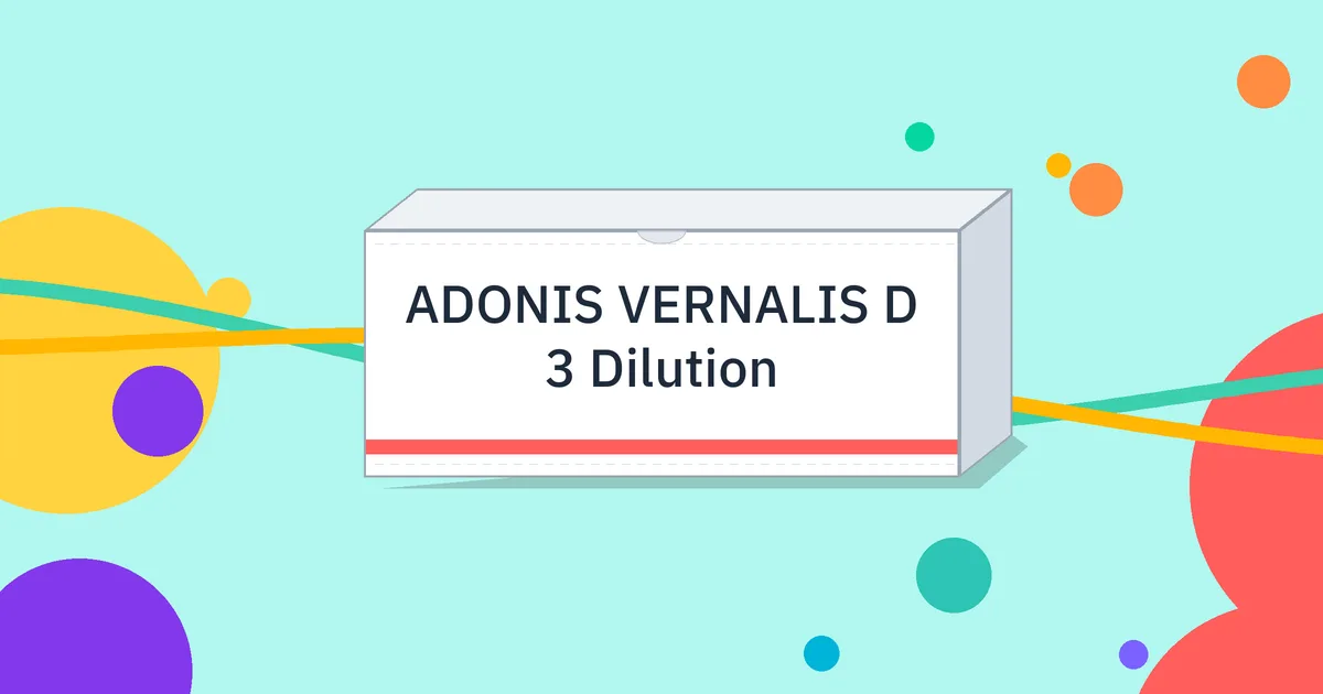 Symbolbild: Packung mit der Aufschrift ADONIS VERNALIS D 3 Dilution (PZN 02605701) – Verfügbarkeit und Bezug in Apotheken in Frankfurt am Main