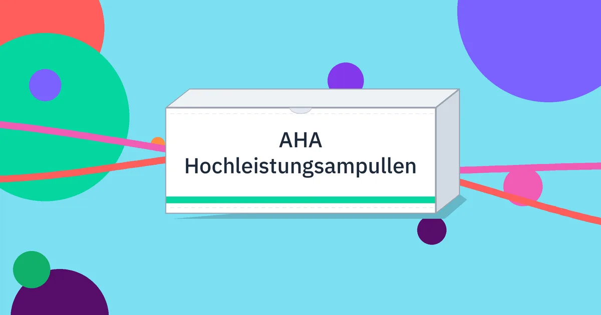 Symbolbild: Packung mit der Aufschrift AHA Hochleistungsampullen (PZN 03918796) – Verfügbarkeit und Bezug in Apotheken in Frankfurt am Main