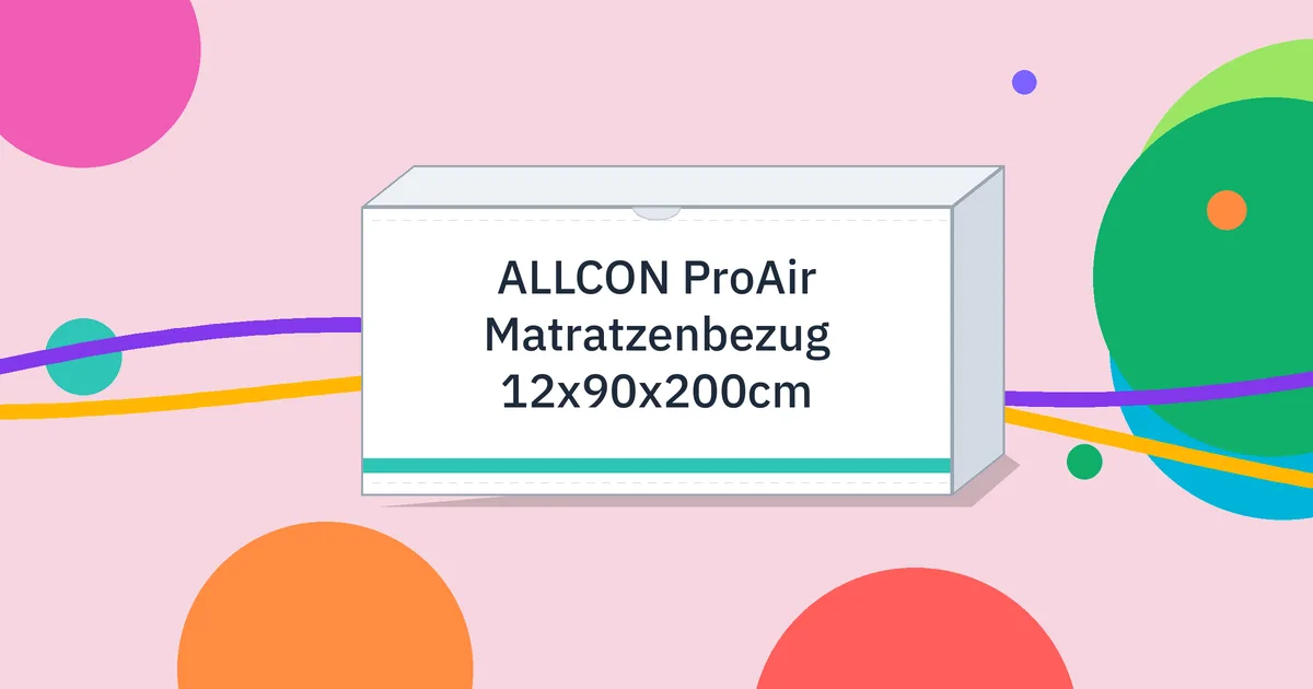 Symbolbild: Packung mit der Aufschrift ALLCON ProAir Matratzenbezug 12x90x200cm (PZN 02064754) – Verfügbarkeit und Bezug in Apotheken in Frankfurt am Main