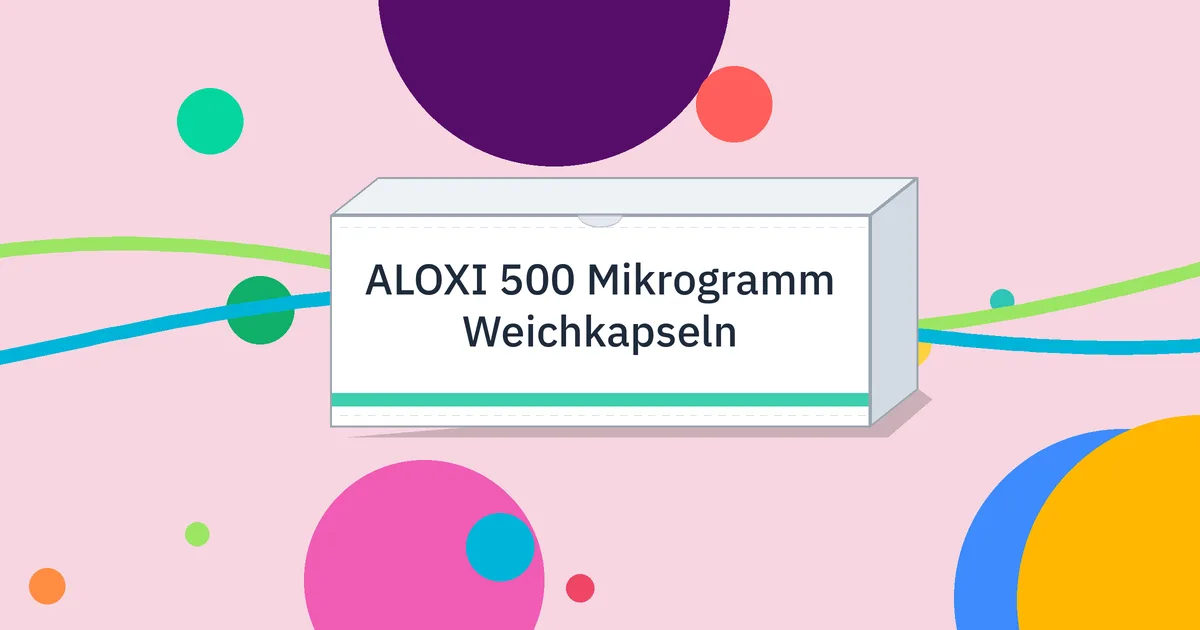 Symbolbild: Packung mit der Aufschrift ALOXI 500 Mikrogramm Weichkapseln (PZN 11524686) – Verfügbarkeit und Bezug in Apotheken in Frankfurt am Main