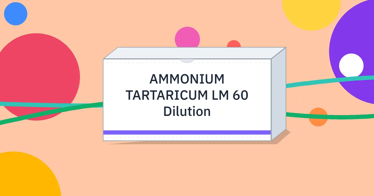 Symbolbild: Packung mit der Aufschrift AMMONIUM TARTARICUM LM 60 Dilution (PZN 12761773) – Verfügbarkeit und Bezug in Apotheken in Frankfurt am Main