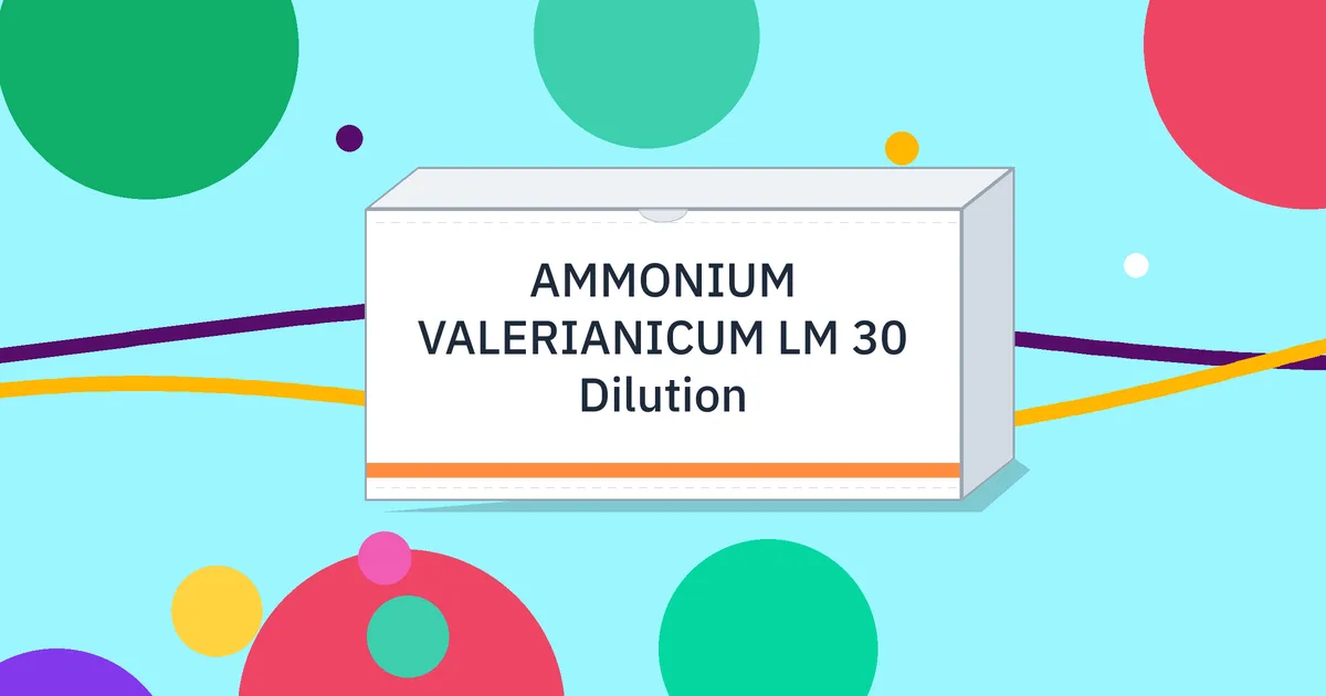 Symbolbild: Packung mit der Aufschrift AMMONIUM VALERIANICUM LM 30 Dilution (PZN 13323911) – Verfügbarkeit und Bezug in Apotheken in Frankfurt am Main