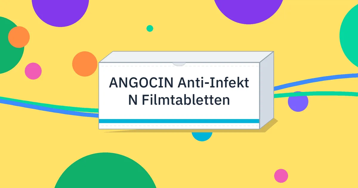 Symbolbild: Packung mit der Aufschrift ANGOCIN Anti-Infekt N Filmtabletten (PZN 06892927) – Verfügbarkeit und Bezug in Apotheken in Frankfurt am Main