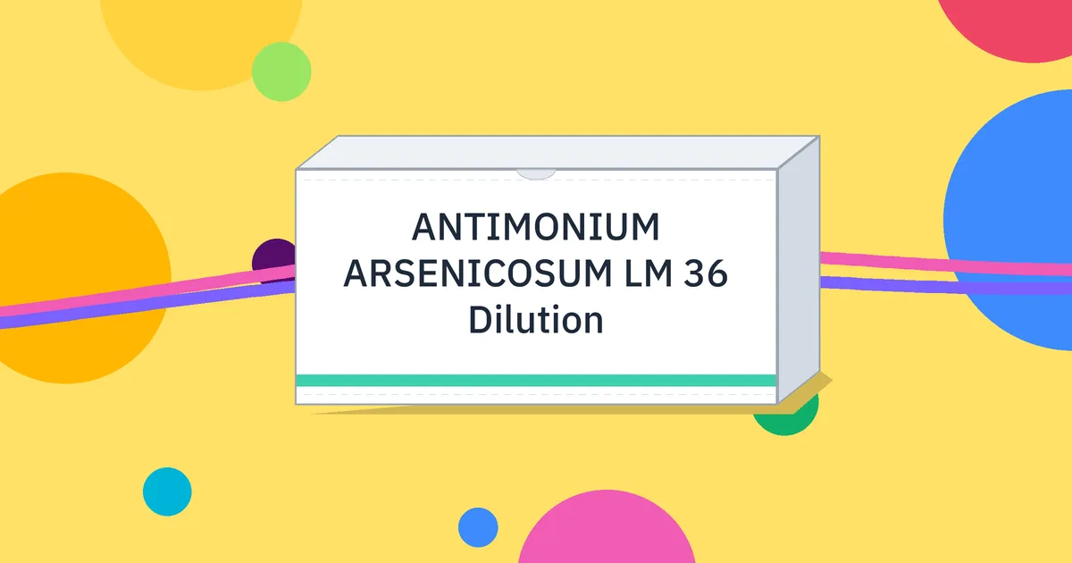 Symbolbild: Packung mit der Aufschrift ANTIMONIUM ARSENICOSUM LM 36 Dilution (PZN 13372387) – Verfügbarkeit und Bezug in Apotheken in Frankfurt am Main