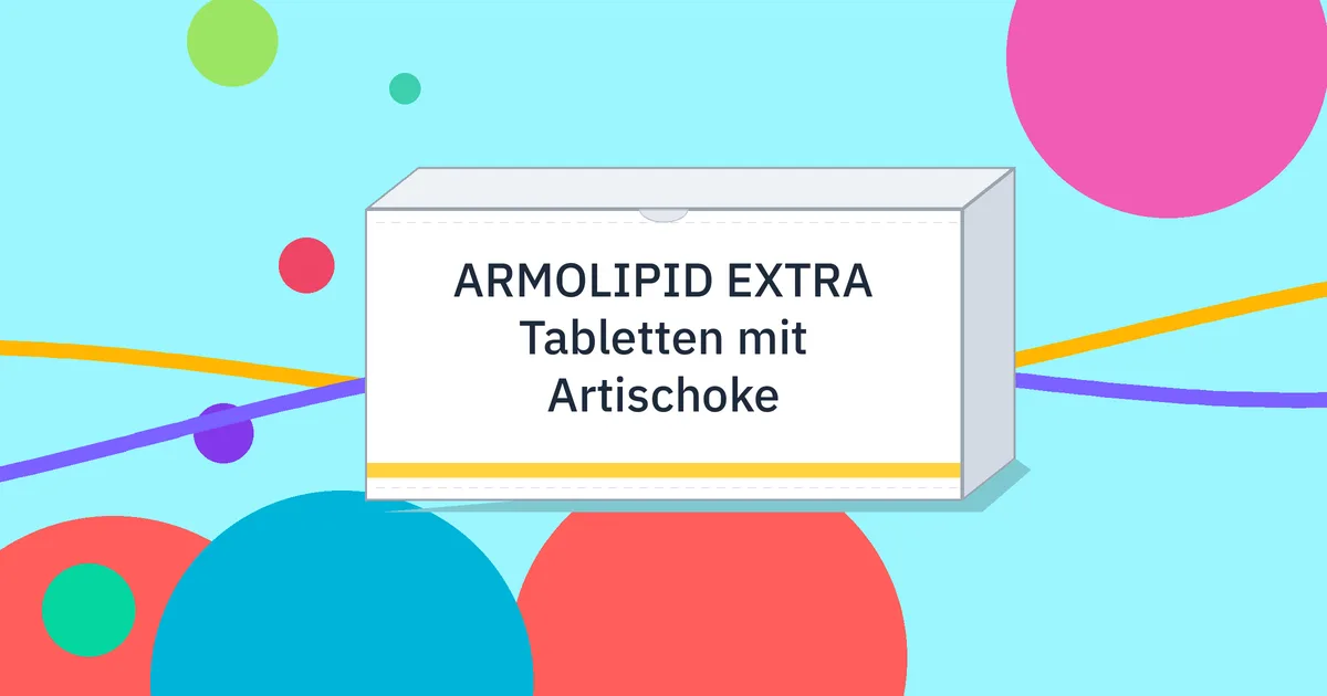 Symbolbild: Packung mit der Aufschrift ARMOLIPID EXTRA Tabletten mit Artischoke (PZN 18498733) – Verfügbarkeit und Bezug in Apotheken in Frankfurt am Main