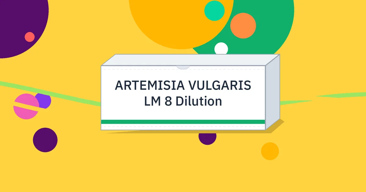 Symbolbild: Packung mit der Aufschrift ARTEMISIA VULGARIS LM 8 Dilution (PZN 12780196) – Verfügbarkeit und Bezug in Apotheken in Frankfurt am Main
