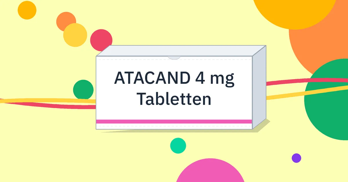 Symbolbild: Packung mit der Aufschrift ATACAND 4 mg Tabletten (PZN 06937009) – Verfügbarkeit und Bezug in Apotheken in Frankfurt am Main