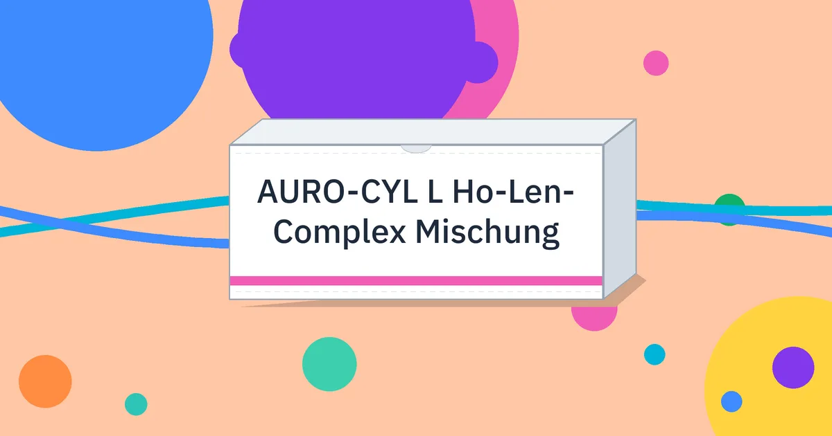 Symbolbild: Packung mit der Aufschrift AURO-CYL L Ho-Len-Complex Mischung (PZN 09706173) – Verfügbarkeit und Bezug in Apotheken in Frankfurt am Main