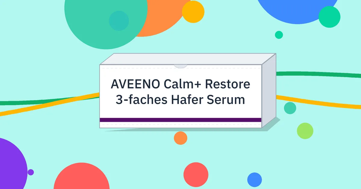 Symbolbild: Packung mit der Aufschrift AVEENO Calm+ Restore 3-faches Hafer Serum (PZN 19342938) – Verfügbarkeit und Bezug in Apotheken in Frankfurt am Main