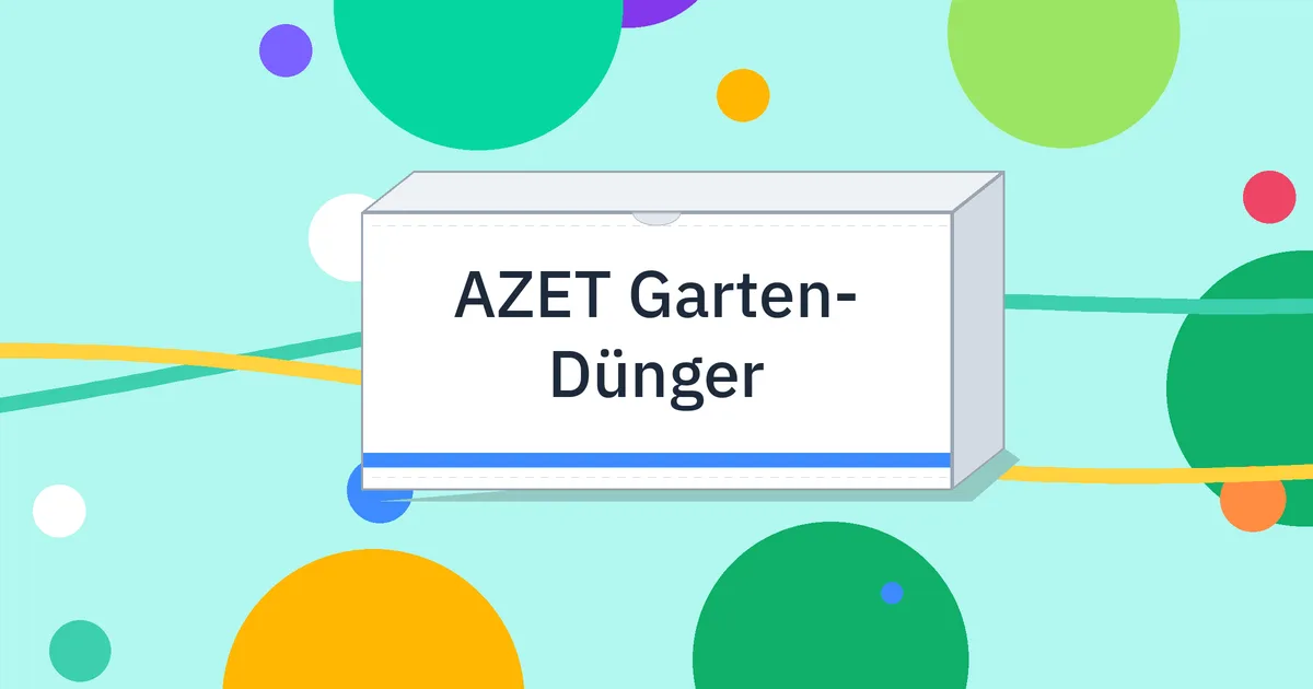 Symbolbild: Packung mit der Aufschrift AZET Garten-Dünger (PZN 12584012) – Verfügbarkeit und Bezug in Apotheken in Frankfurt am Main