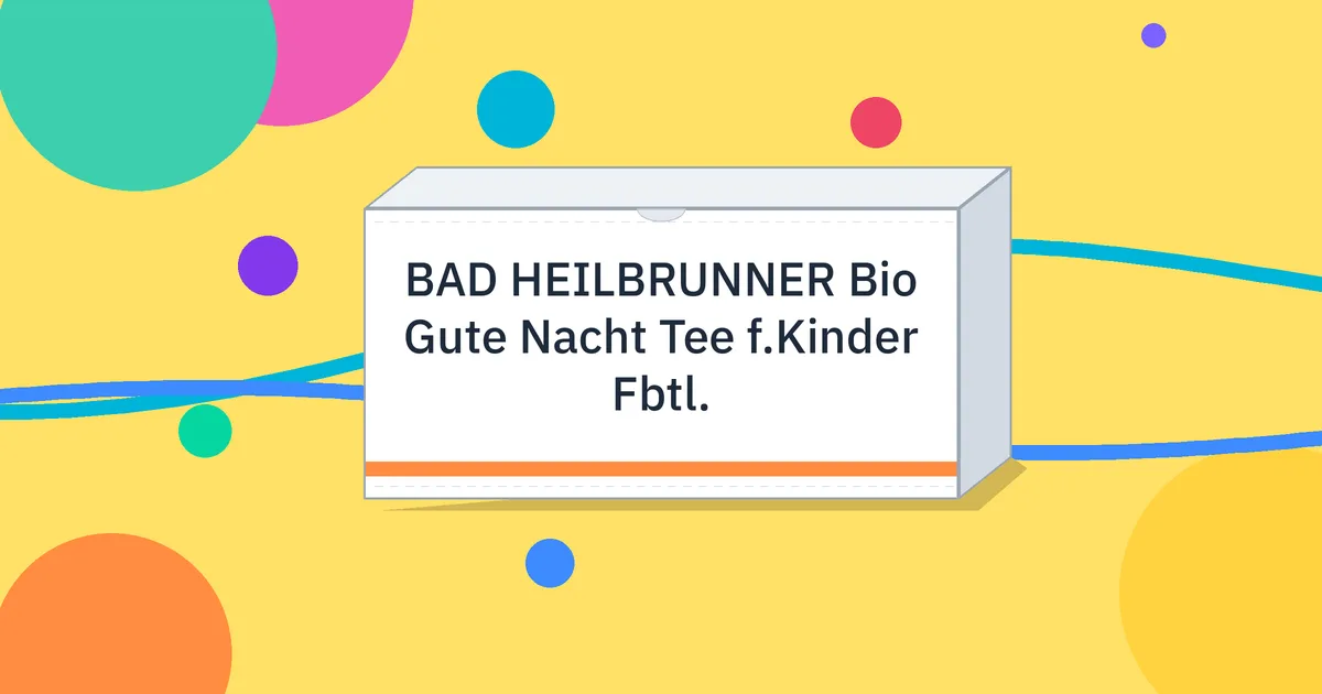 Symbolbild: Packung mit der Aufschrift BAD HEILBRUNNER Bio Gute Nacht Tee f.Kinder Fbtl. (PZN 13416268) – Verfügbarkeit und Bezug in Apotheken in Frankfurt am Main