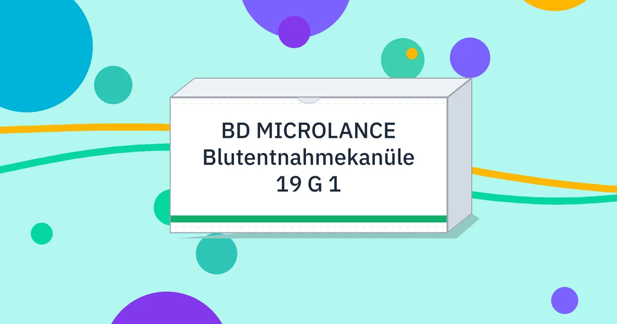 Symbolbild: Packung mit der Aufschrift BD MICROLANCE Blutentnahmekanüle 19 G 1 (PZN 16026941) – Verfügbarkeit und Bezug in Apotheken in Frankfurt am Main