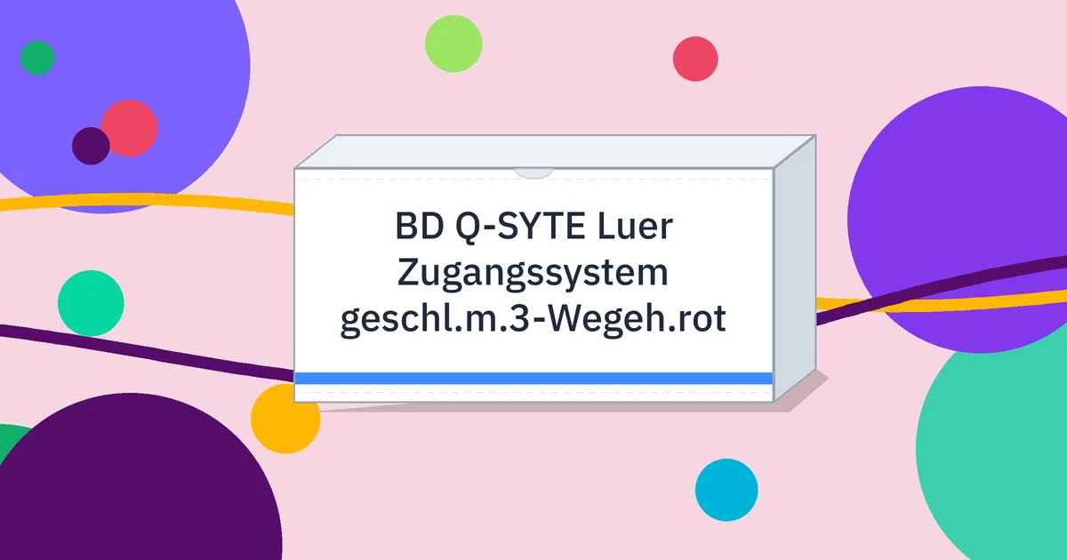 Symbolbild: Packung mit der Aufschrift BD Q-SYTE Luer Zugangssystem geschl.m.3-Wegeh.rot (PZN 02064079) – Verfügbarkeit und Bezug in Apotheken in Frankfurt am Main