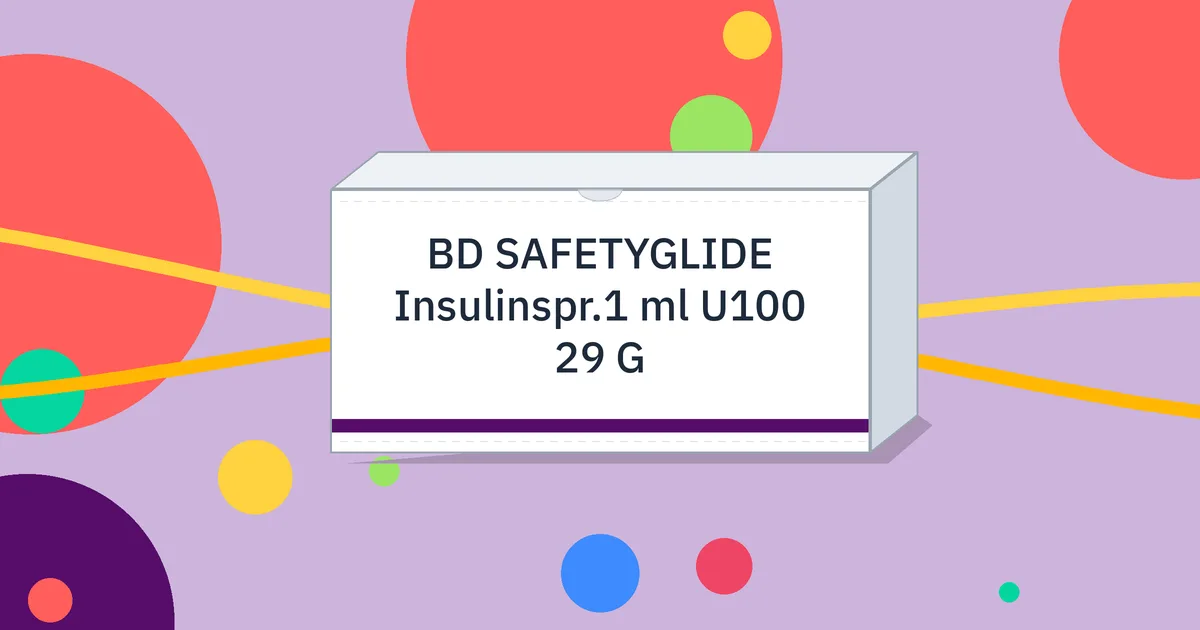 Symbolbild: Packung mit der Aufschrift BD SAFETYGLIDE Insulinspr.1 ml U100 29 G (PZN 18730495) – Verfügbarkeit und Bezug in Apotheken in Frankfurt am Main