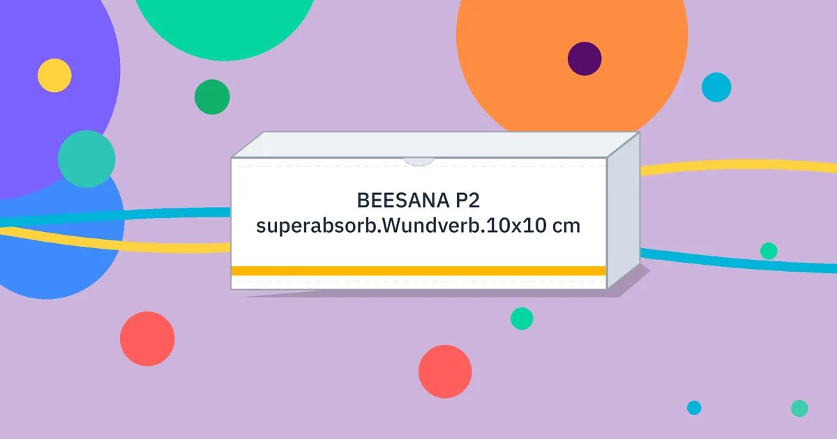 Symbolbild: Packung mit der Aufschrift BEESANA P2 superabsorb.Wundverb.10x10 cm (PZN 10941241) – Verfügbarkeit und Bezug in Apotheken in Frankfurt am Main
