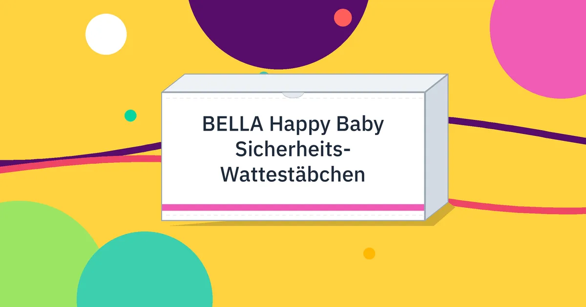 Symbolbild: Packung mit der Aufschrift BELLA Happy Baby Sicherheits-Wattestäbchen (PZN 15591165) – Verfügbarkeit und Bezug in Apotheken in Frankfurt am Main