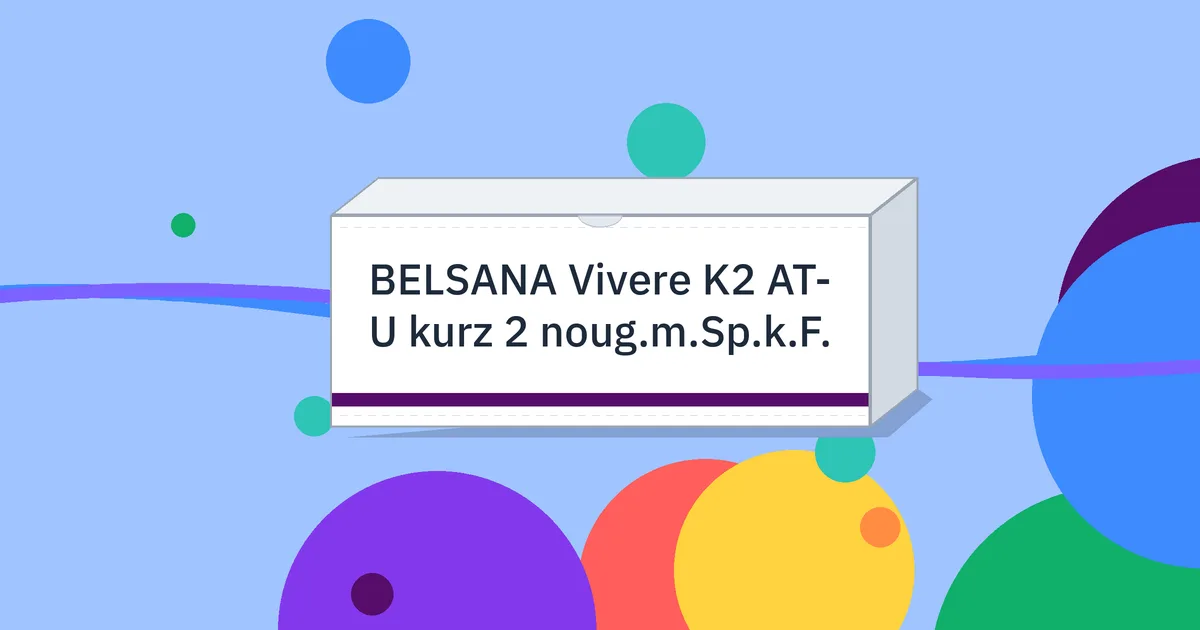 Symbolbild: Packung mit der Aufschrift BELSANA Vivere K2 AT-U kurz 2 noug.m.Sp.k.F. (PZN 08536013) – Verfügbarkeit und Bezug in Apotheken in Frankfurt am Main