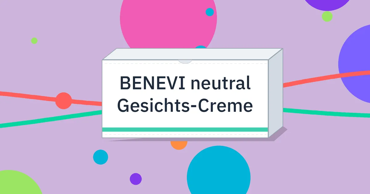 Symbolbild: Packung mit der Aufschrift BENEVI neutral Gesichts-Creme (PZN 03069222) – Verfügbarkeit und Bezug in Apotheken in Frankfurt am Main