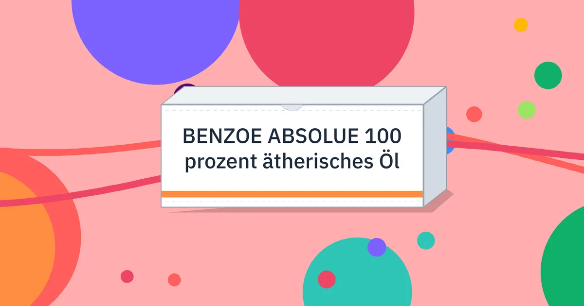 Symbolbild: Packung mit der Aufschrift BENZOE ABSOLUE 100 prozent ätherisches Öl (PZN 01991576) – Verfügbarkeit und Bezug in Apotheken in Frankfurt am Main