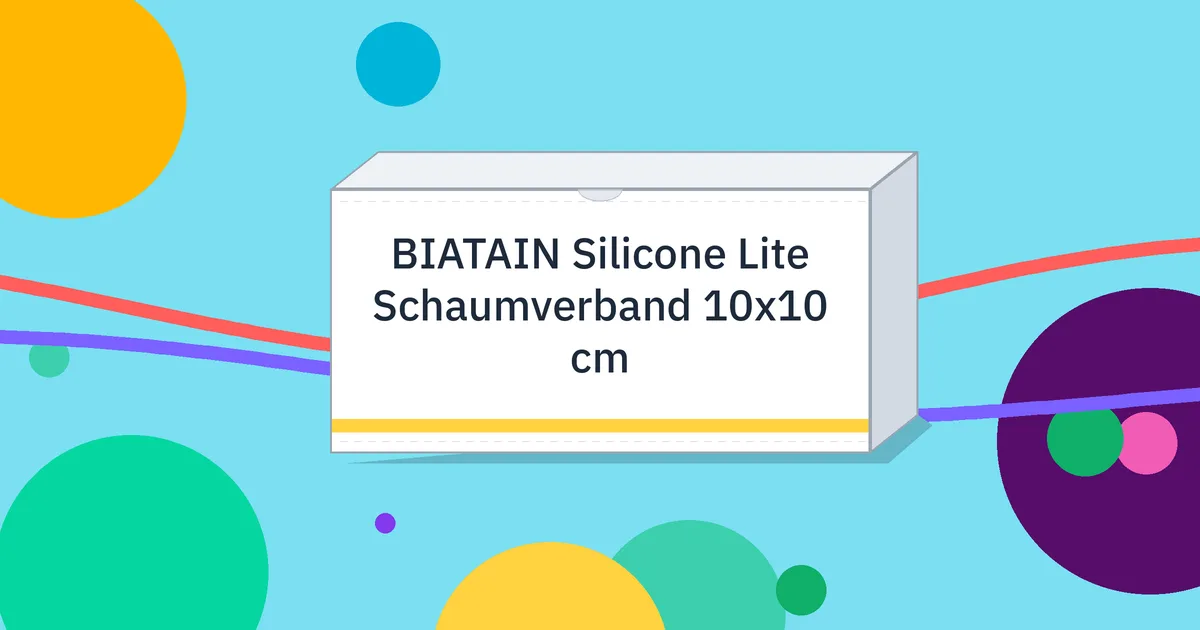 Symbolbild: Packung mit der Aufschrift BIATAIN Silicone Lite Schaumverband 10x10 cm (PZN 18123016) – Verfügbarkeit und Bezug in Apotheken in Frankfurt am Main