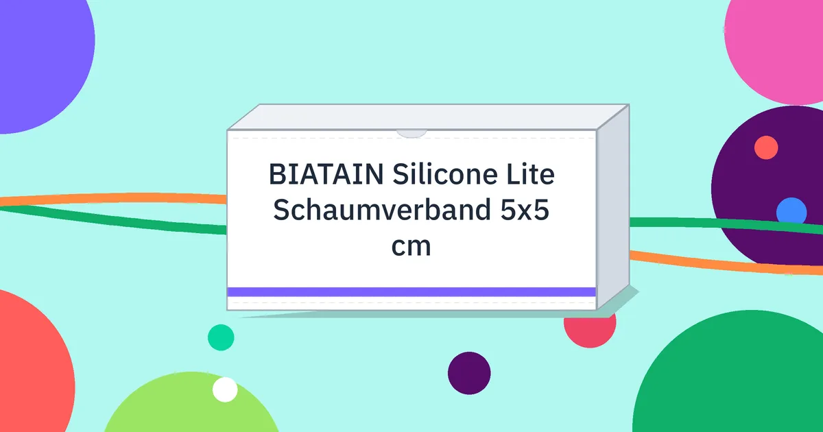 Symbolbild: Packung mit der Aufschrift BIATAIN Silicone Lite Schaumverband 5x5 cm (PZN 11485986) – Verfügbarkeit und Bezug in Apotheken in Frankfurt am Main