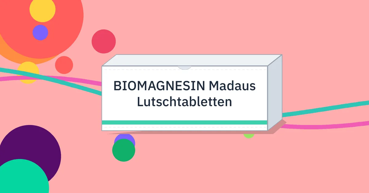 Symbolbild: Packung mit der Aufschrift BIOMAGNESIN Madaus Lutschtabletten (PZN 01500153) – Verfügbarkeit und Bezug in Apotheken in Frankfurt am Main