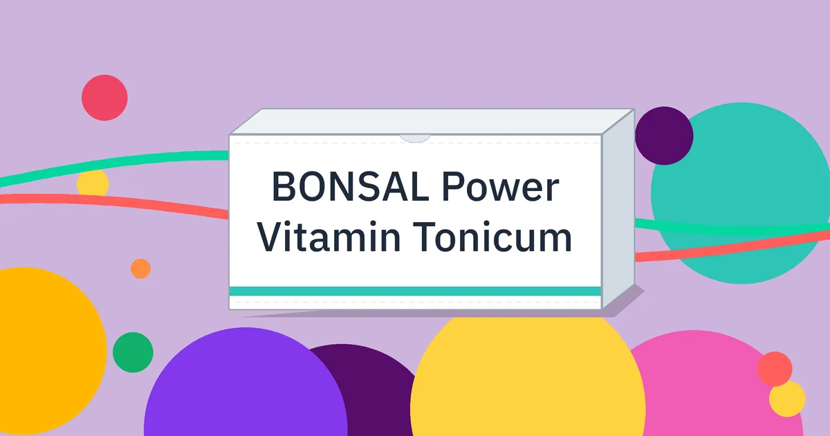 Symbolbild: Packung mit der Aufschrift BONSAL Power Vitamin Tonicum (PZN 01521132) – Verfügbarkeit und Bezug in Apotheken in Frankfurt am Main