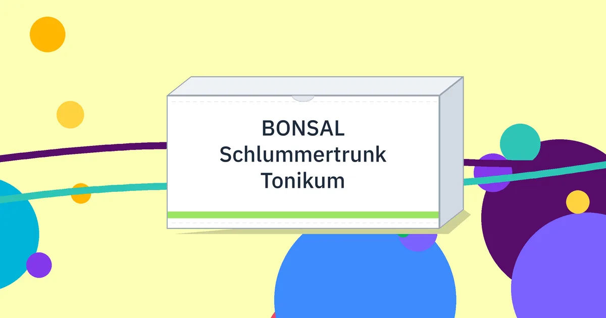 Symbolbild: Packung mit der Aufschrift BONSAL Schlummertrunk Tonikum (PZN 01802606) – Verfügbarkeit und Bezug in Apotheken in Frankfurt am Main