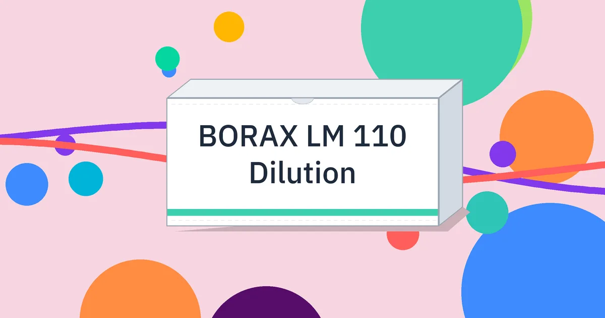 Symbolbild: Packung mit der Aufschrift BORAX LM 110 Dilution (PZN 12796412) – Verfügbarkeit und Bezug in Apotheken in Frankfurt am Main