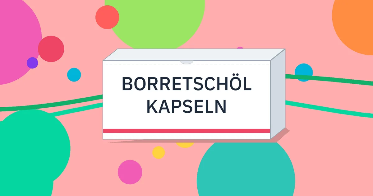 Symbolbild: Packung mit der Aufschrift BORRETSCHÖL KAPSELN (PZN 12504421) – Verfügbarkeit und Bezug in Apotheken in Frankfurt am Main